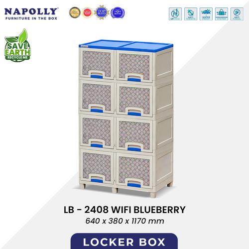 Promo Napolly Locker Box 8 ruang penyimpanan pintu WIFI - BLUEBERRY ...