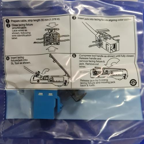 Jual AMP Modular jack cat6/ AMP commscope modular jack cat6 - Biru ...