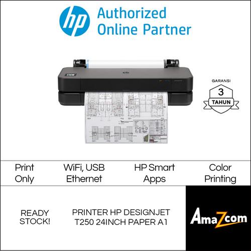 Promo Printer HP Designjet T250 24-inch Compact Large Format Plotter T ...