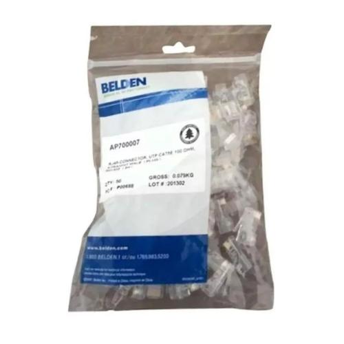 Jual Belden Pin Connector RJ45 Cat5 per Pack isi 50 Konektor lan - Kota ...
