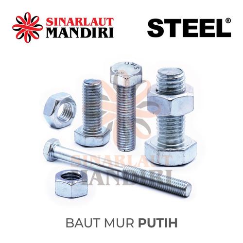 Jual Baut Mur Putih / BMP / Galvanized Plated Bolt & Nut M20 x 100 ...