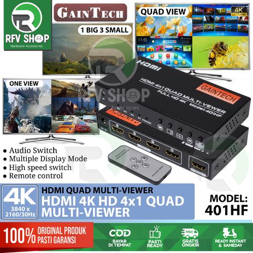 Jual HDMI 4x1 Quad Multiviewer 4 input to 1 output HDMI Support 4K - Jakarta Pusat - RFV COMP ...