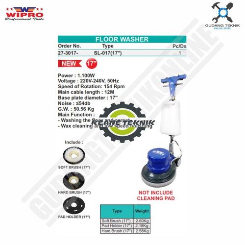 Jual Mesin Poles Lantai 17" LISTRIK WIPRO SL-017 / Alat Pembersih Lantai - Jakarta Selatan ...