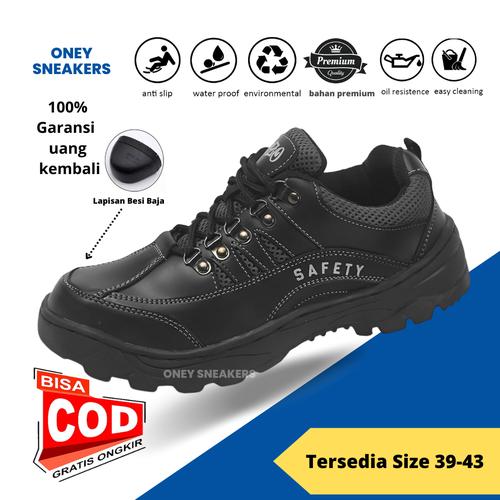 Jual Sepatu Safety Pria Ujung Besi Shoes Low Hiking Kerja Outdoor Original - Mocca, 39 - Kab ...