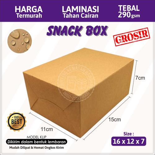 Jual Dus Fried Chicken 16x12x7 Kraft 290gsm Nasi Kotak Kue Snack Box ...