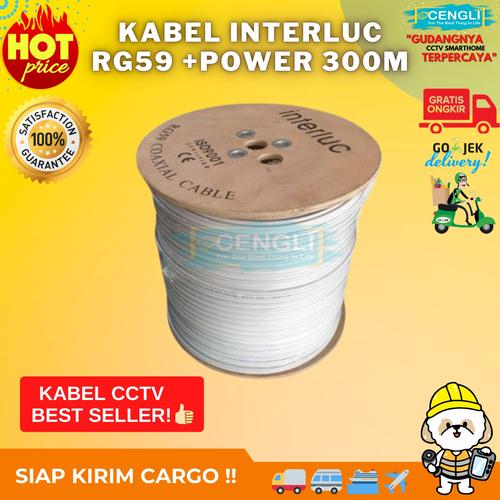 Jual Kabel cctv rg 59 + power edge 300 m rg59 300m Meter kamera cctv ...