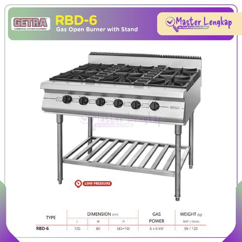 Jual GETRA 6 GAS OPEN BURNER WITH STAND RBD-6 / RBD6 / RBD 6 - Jakarta ...