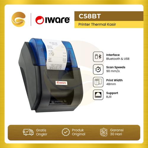 Jual IWARE Printer Kasir Bluetooth C58BT Mobile C58 Thermal C 58 BT ...