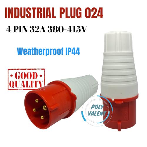 Promo Plug Mounting Male Steker 4P 32A 024 Waterproof Industrial Plug ...