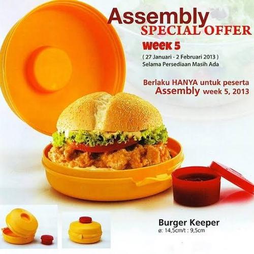 Jual TUPPERWARE BURGER KEEPER WARNA KUNING ORIGINAL TUPPERWARE - Kota ...