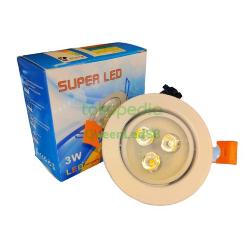 Jual Lampu Downlight LED 3Mata 3W 3Watt - SILVER, WARM WHITE - Jakarta ...