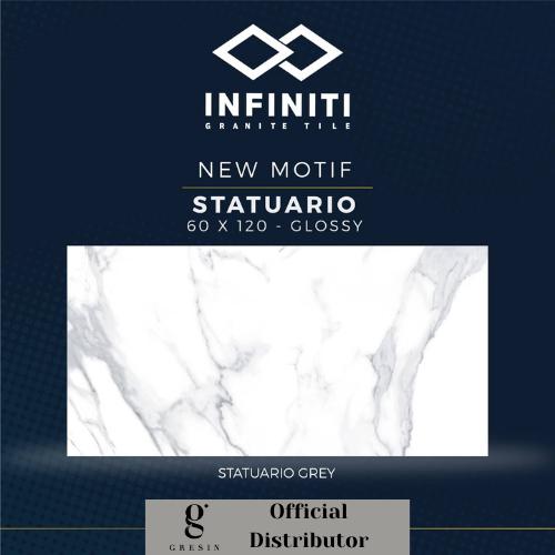 Jual Statuario Grey Infiniti | 60x120 | Glossy | Infiniti Granite Tile ...
