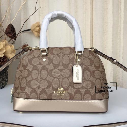 Jual Tas Wanita Mini Sierra Satchel In Signature Canvas Light Gold ...
