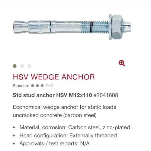 Jual HILTI DYNABOLT DINABOLT WEDGE ANCHOR M12 X 110 MM i - Kota Bogor ...
