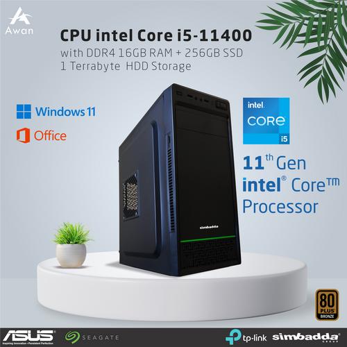 Jual CPU PC Komputer Intel Core i5-11400 Gen-11 RAM 16GB SSD Rakitan ...