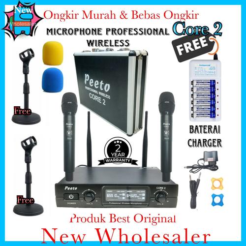 Jual Mic wirelesz Peeto Handheld Karaoke vokal room Free charging original - Jakarta Barat - New ...