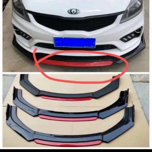 Jual front bumper lip (carbon) body kit spoiler tipe 1_hitam - glosy ...