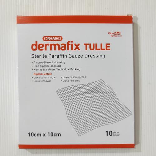 Jual Dermafix tulle 10cm x 10cm/ sterile paraffin gauze dressing onemed ...