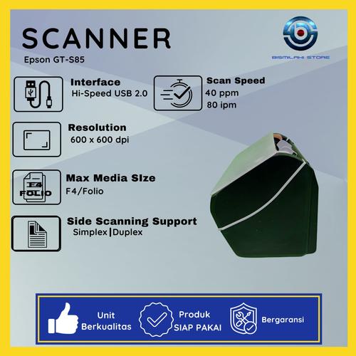 Jual Scanner F4 Epson GT-S85 Duplex Kecepatannya Hingga 40 Lembar ...
