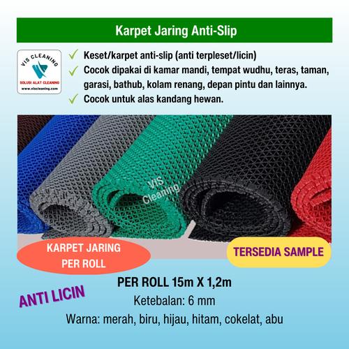 Jual Karpet / Keset Jaring Anti - Slip Kamar Mandi (Per Roll 15m X 1,2m ...