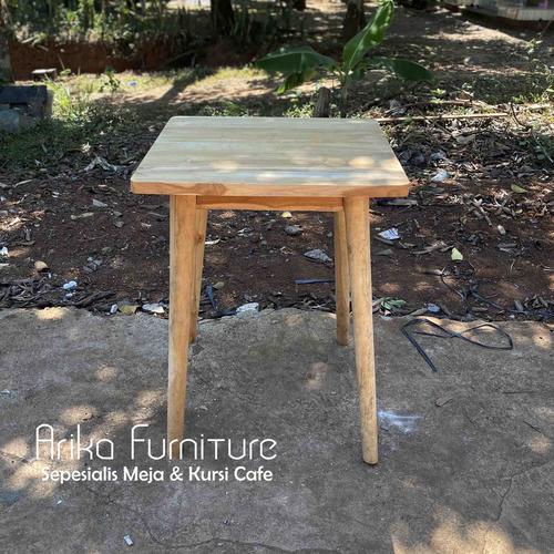 Jual Meja Makan Cafe Kayu Jati Model Kotak Minimalis Retro Scandinavian ...