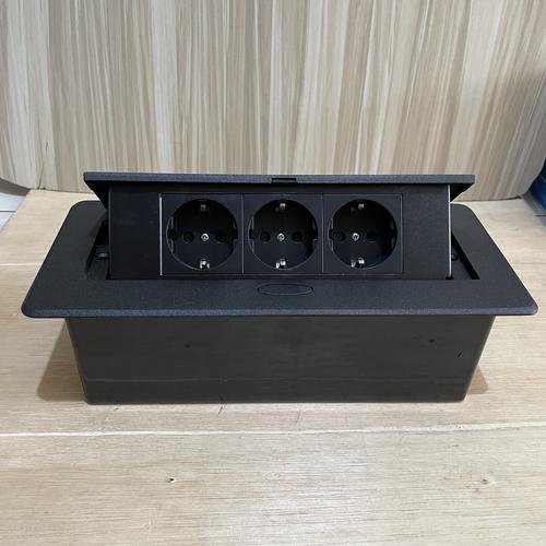 Jual Stop Kontak Meja Meeting Tanam 3 Socket Soft Touch Pop UP System ...
