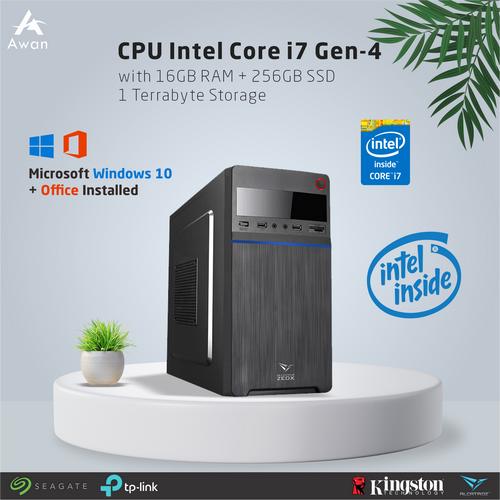 Jual CPU PC Komputer Intel Core i7 Gen-4 RAM 16GB SSD Rakitan Office - Kab. Tangerang - Awan PC ...