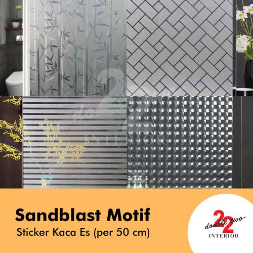 Jual Sandblast MOTIF / Sunblast Kaca / Sticker Kaca Es (per 50 cm ...