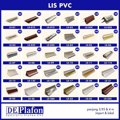 Jual De Plafon - LIS PVC / LIST PVC PINGGIR SIKU SAMBUNG 3 4 6 8 CM ...