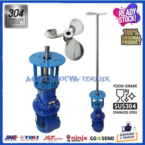 Jual Agitator Mixer Kimia SS304 0.75KW/1HP 3Phase 4P With Gearbox 1 Set ...