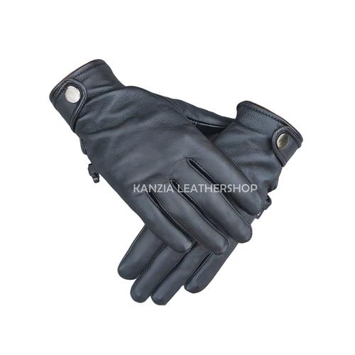 Jual Sarung Tangan Kulit Unisex Leathershopkanzia Kancing Samping ...