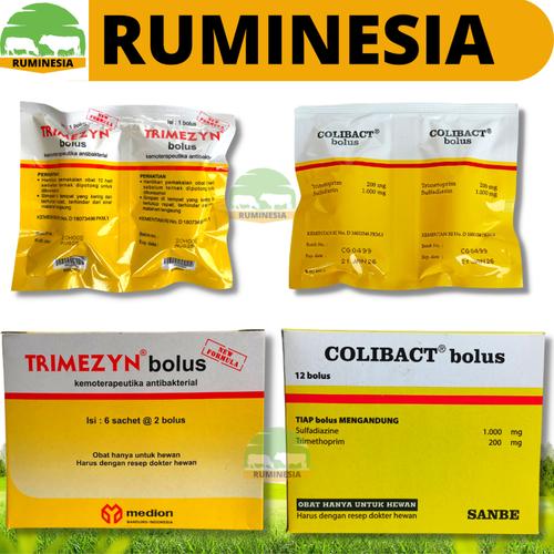 Jual COLIBACT BOLUS DAN TRIMEZYN BOLUS 1 BOX (12 BOLUS) - Obat ...