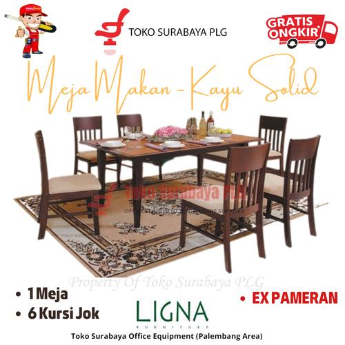 Jual Set Meja Makan Kayu 6 kursi Minimalis Kursi Solid wood LIGNA Mulan - 4 kursi - Kota ...
