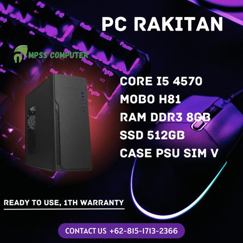 Jual PC RAKITAN I5 4570 8GB SSD 512GB CASING PSU SIMBADDA SIM V ...