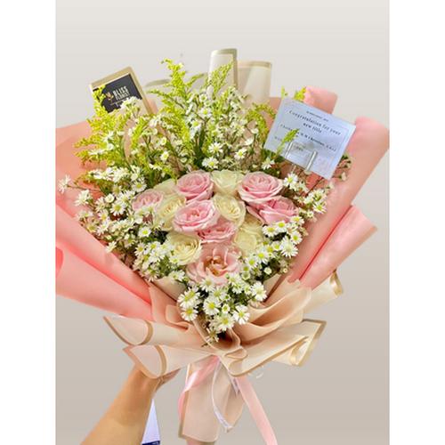 Jual Buket Mawar asli premium/Bucket Bunga Asli Mawar Baby breath ...