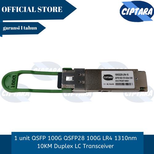 Jual 1 unit QSFP 100G QSFP28 100G LR4 1310nm 10KM Duplex LC Transceiver ...