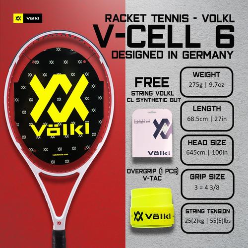 Jual Raket Tenis Tennis Volkl VCell 6 String Classic Synthetic Gut ...