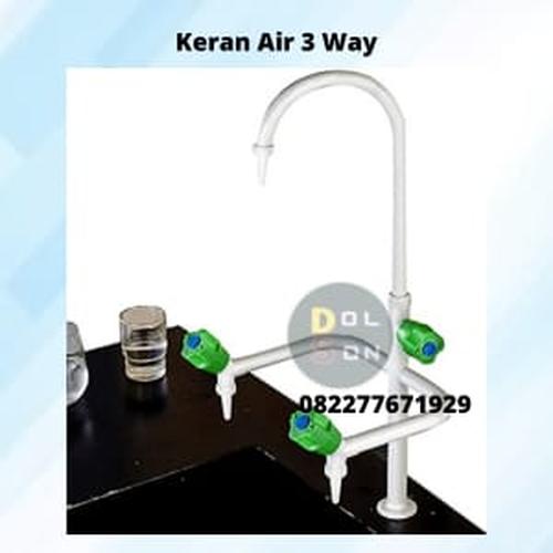 Jual Kran Laboratorium 3 way three Leher Angsa Lab Faucet Meja Lemari ...