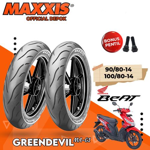 Jual Paket Ban Motor Matic MAXXIS GREENDEVIL 90/80 + 100/80 Ring 14 Tubeles - Kota Depok ...
