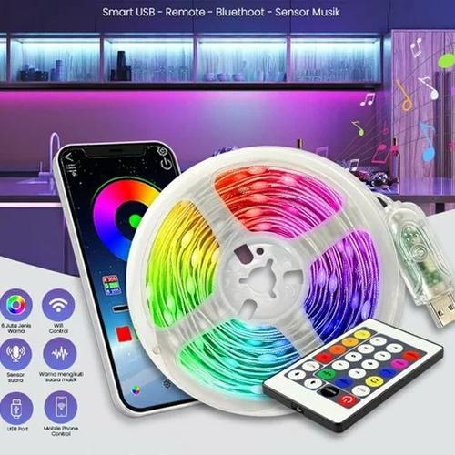 Jual LAMPU STRING LIGHT LED 10 METER USB REMOTE LAMPU HIAS/DEKORASI RGB ...