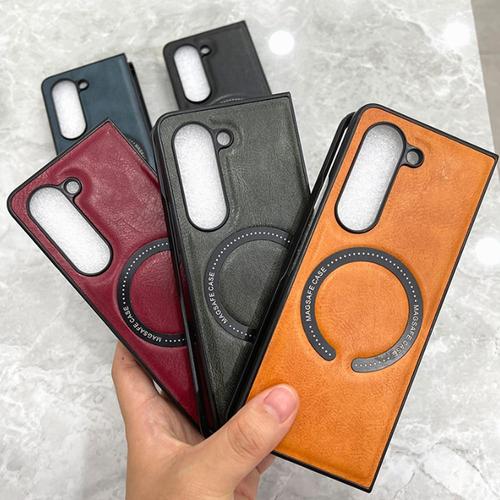 Jual Case Samsung Galaxy Z Fold 5 Fold5 Leather Magsafe Cover - Jakarta ...