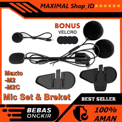 Jual Bracket Clip Clamp Kit Speaker Mic Intercom MAXTO M2 M2C MX1 ...