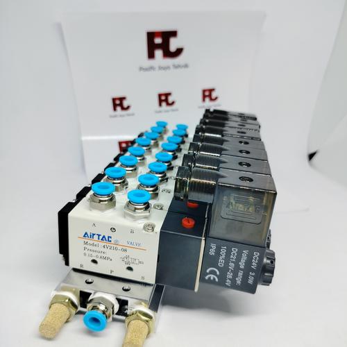 Jual Solenoid Valve AIRTAC 4V210-08 DC24V 5 Way Manifold - Jakarta Barat - Pasific Jaya Teknik ...