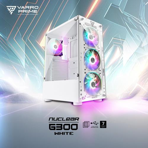 Jual Case pc gaming putih ada 3 kipas rgb depan barang baru siap antar ...