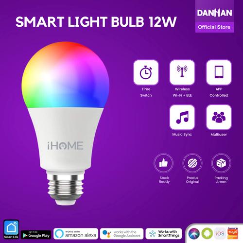 Jual Smart Bulb 12W Ihme RGB Lampu LED Pintar Wireless Wifi Smart Home ...