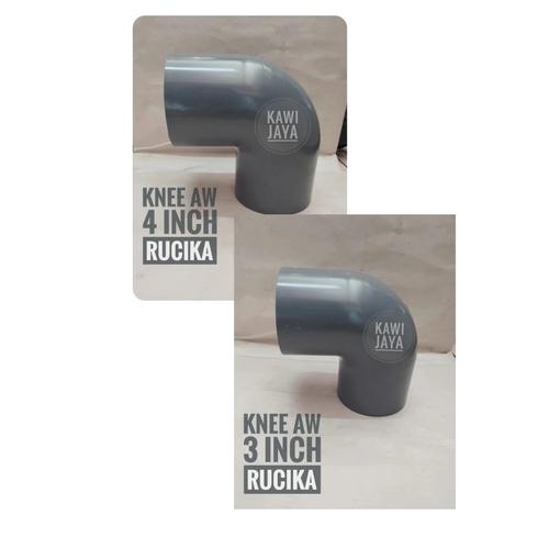 Jual Elbow / Knee PVC Rucika 3" inch 4" inch AW (Tebal) 90 Derajat - AW ...