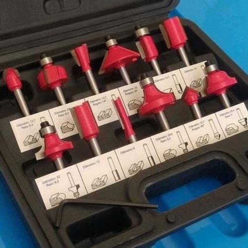 Jual Mata profil trimmer kayu 12pcs bit router set 1/4 - Jakarta Pusat ...