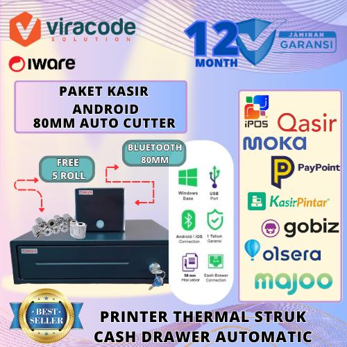 Jual PAKET ALAT KASIR ANDROID BLUETOOTH (CASH DRAWER+PRINTER+KERTAS ...