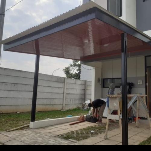 Jual kanopi baja ringan atap alderon rs + plafon pvc terpasang - Kab ...