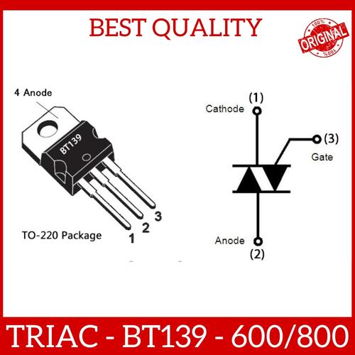 Jual Triac BT139 600V 800V BT 139 600 800 TO220 Transistor SCR - BT139-600V - Kota Medan - Pi ...